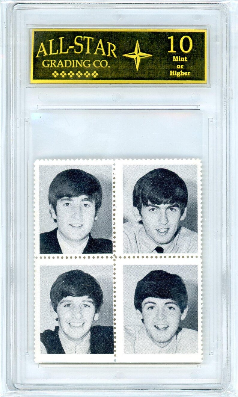 1964 the Beatles Group Stamp Block Graded ASG 10 - Etsy