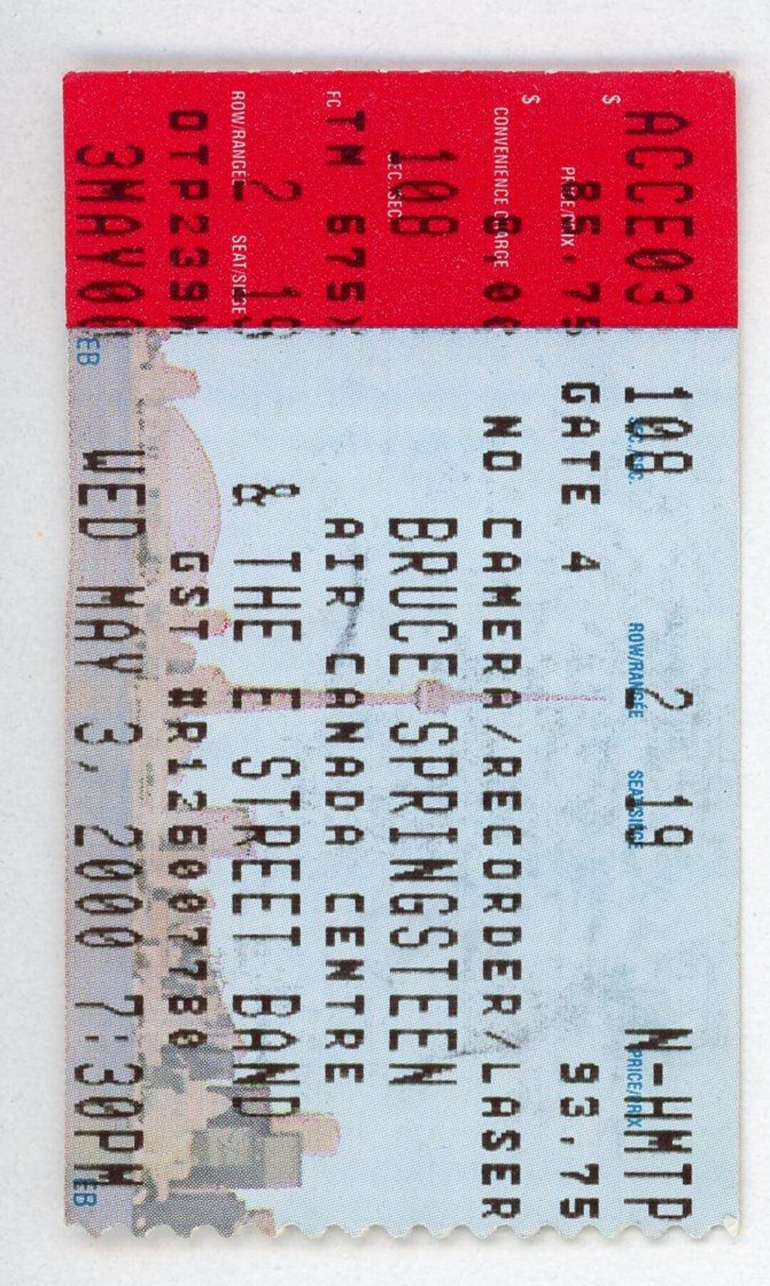 Bruce Springsteen & the E Street Band Concert Ticket Air Canada Centre ...