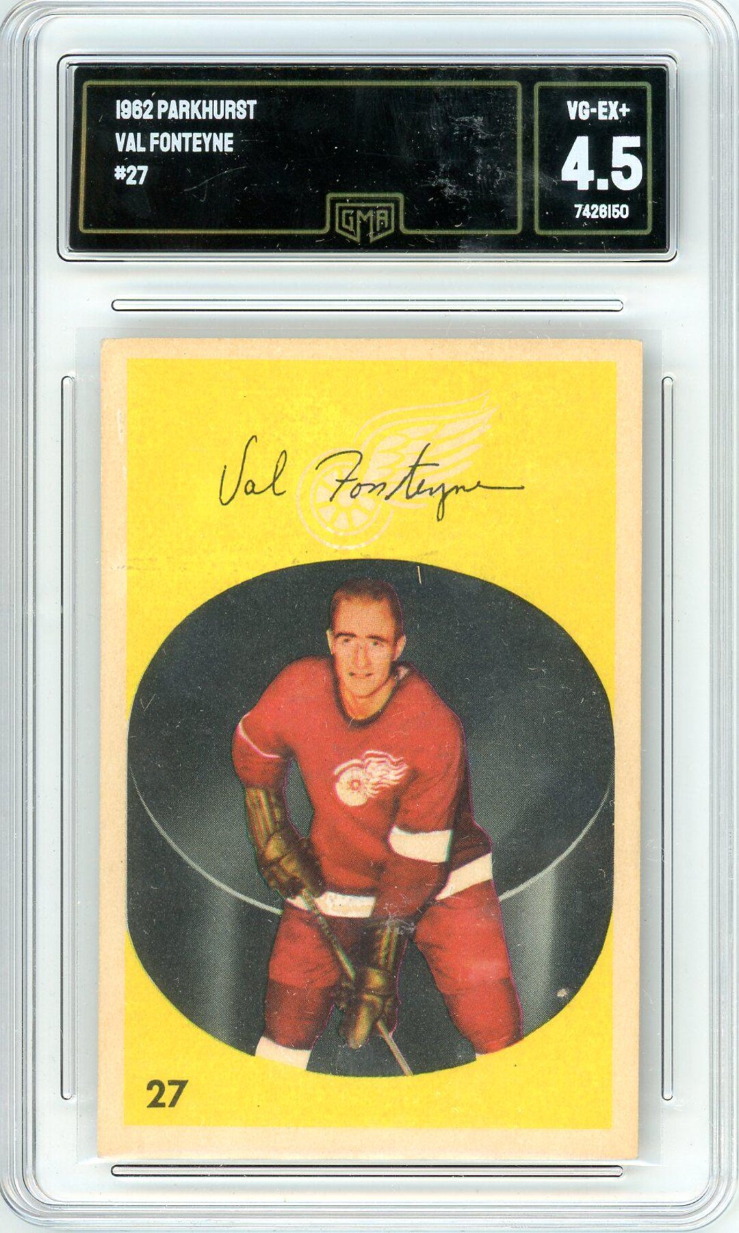 1962 Parkhurst Val Fonteyne Graded Card #27 GMA 4.5 - Etsy