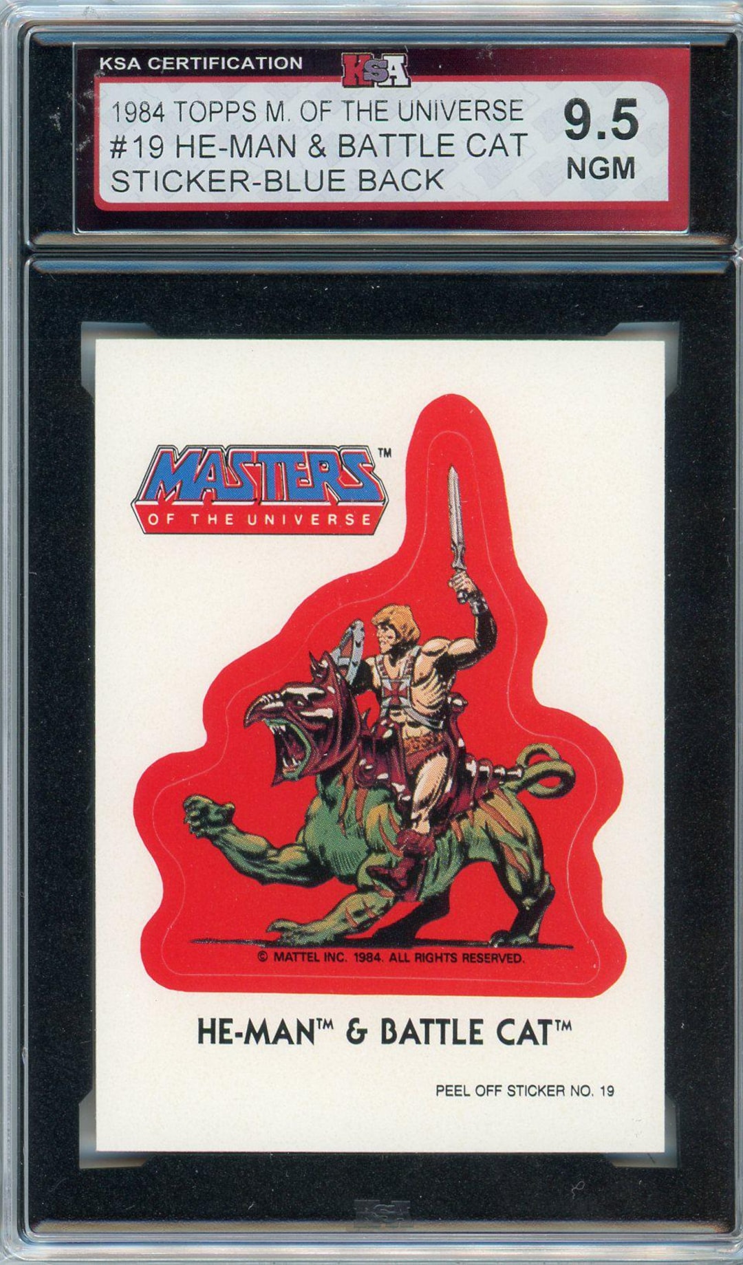 1984 Topps Masters of the Universe He-man & Battle Cat Blue Back Graded ...