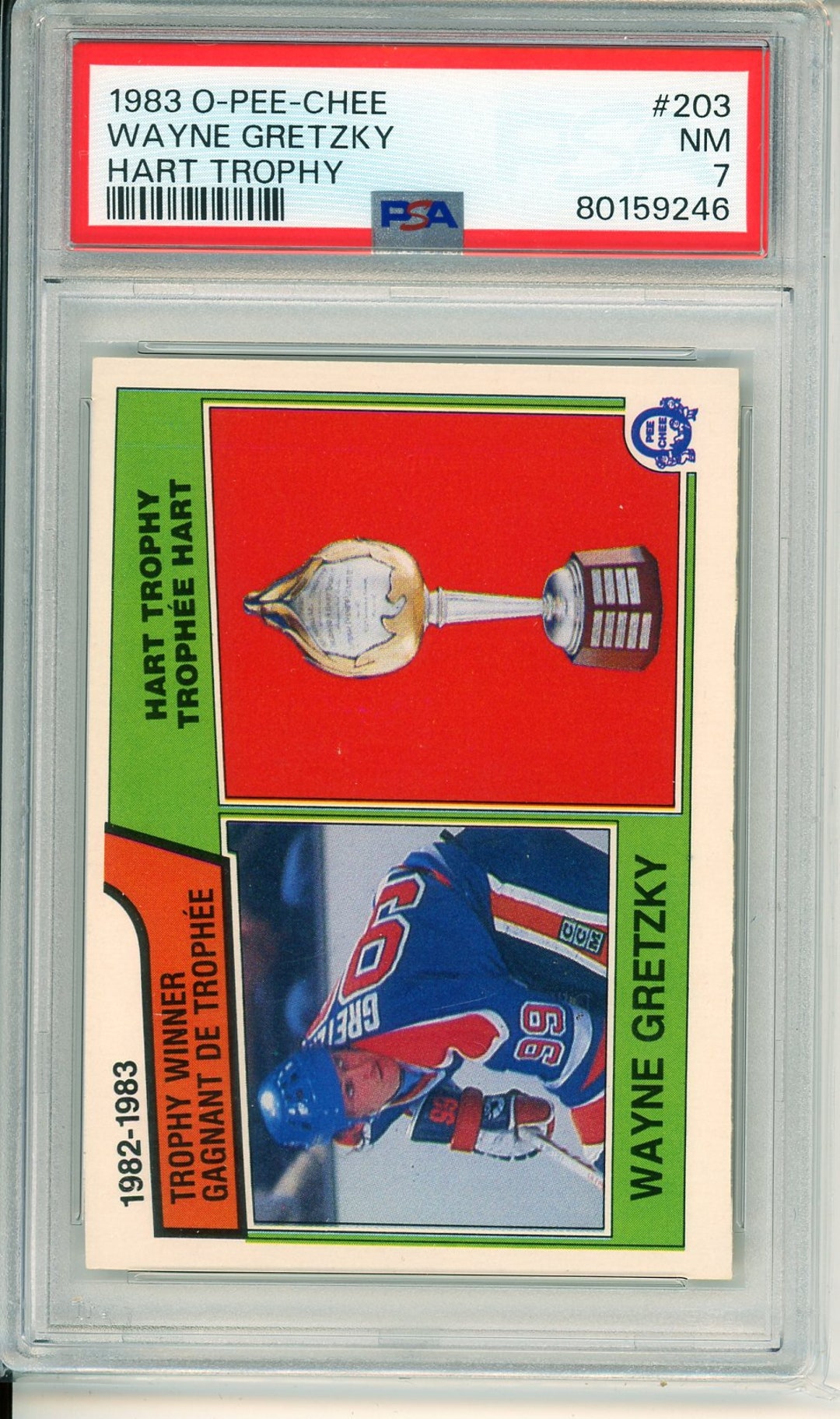 1983 O-pee-chee Wayne Gretzky Hart Trophy Card PSA 7 - Etsy