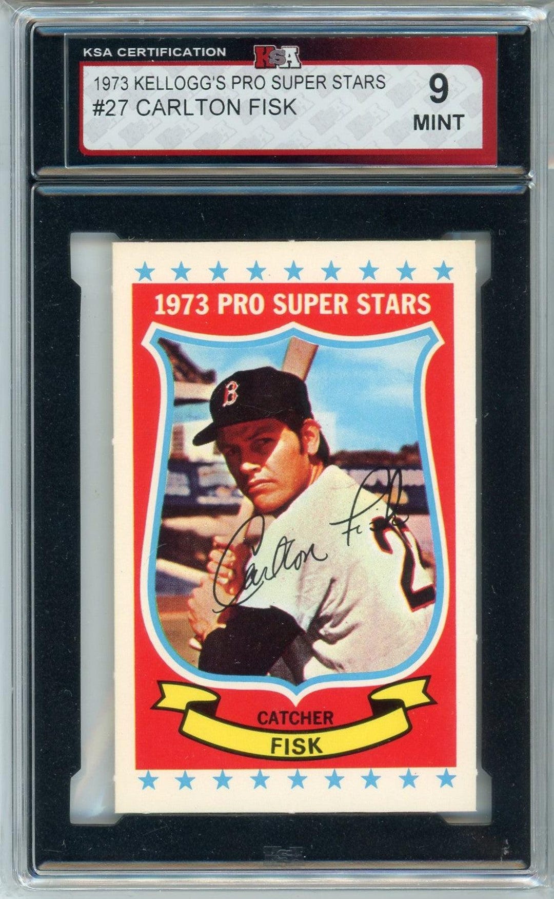 1973 Kellogg's Pro Super Stars Carlton Fisk Graded 2nd Year Card #27 ...