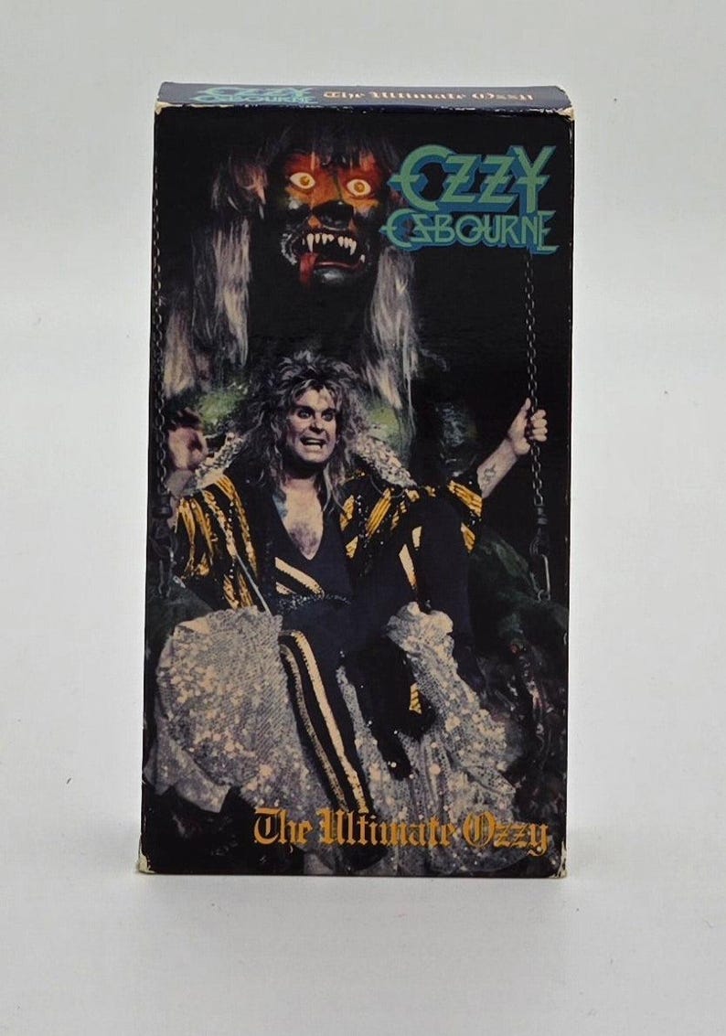 1986 Ozzy Osbourne the Ultimate Ozzy VHS Tape - Etsy