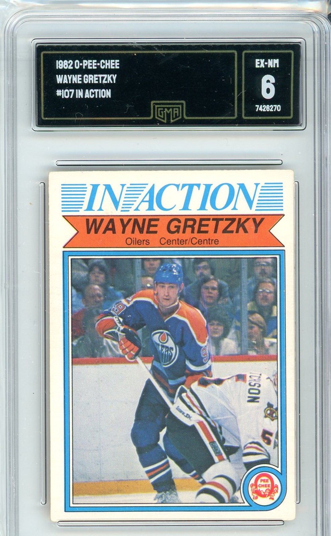 1982 OPC Wayne Gretzky 107 in Action Card GMA 6 - Etsy