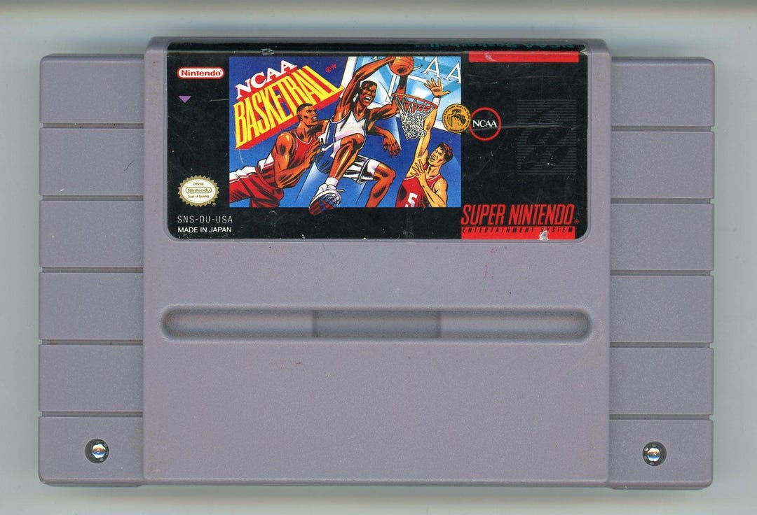 1992 NCAA Basketball SNES Video Game Cartridge - Etsy