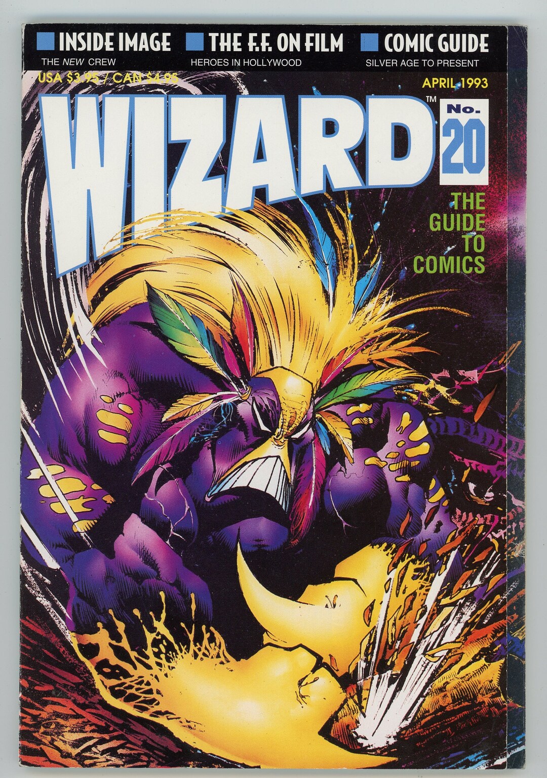 Wizard Comics Guide Magazine april, 1993 Issue 20 - Etsy