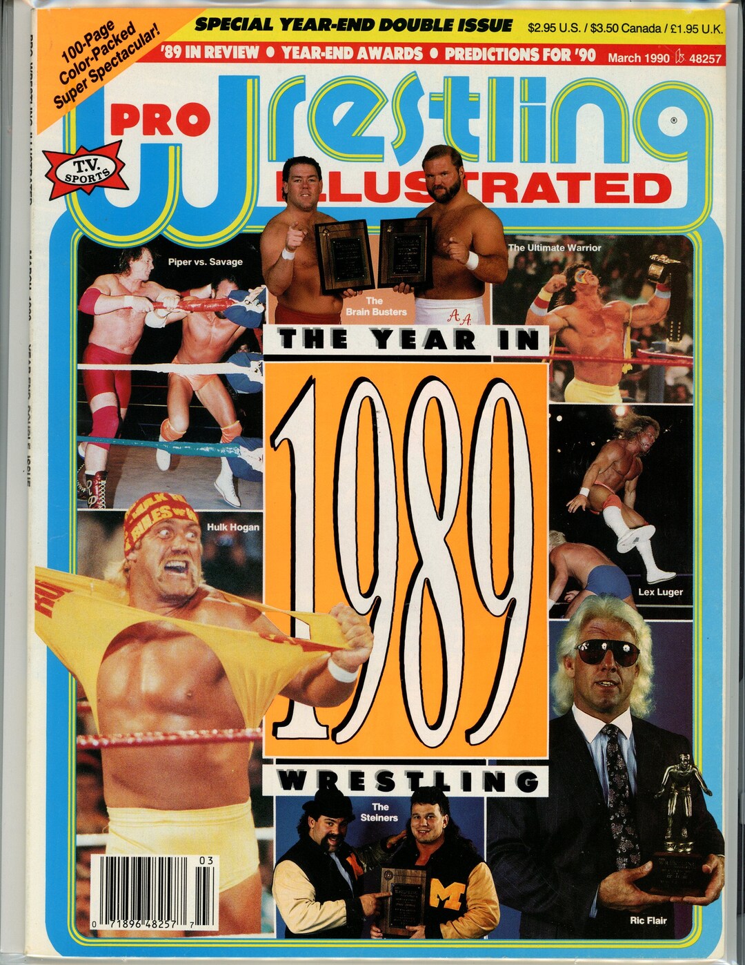 PWI Pro Wrestling Llustrated Magazine march, 1991 Hulk Hogan, Ric Flair ...