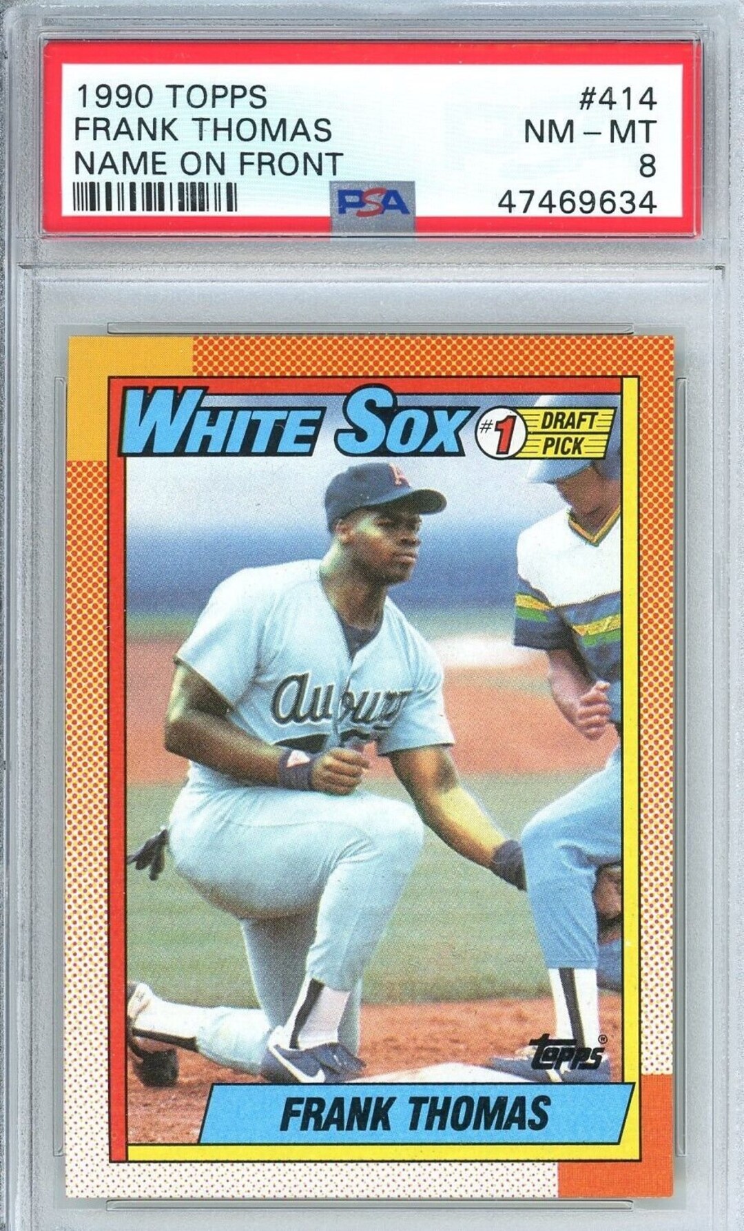 1990 Topps Frank Thomas Name on Front 414 PSA 8 - Etsy
