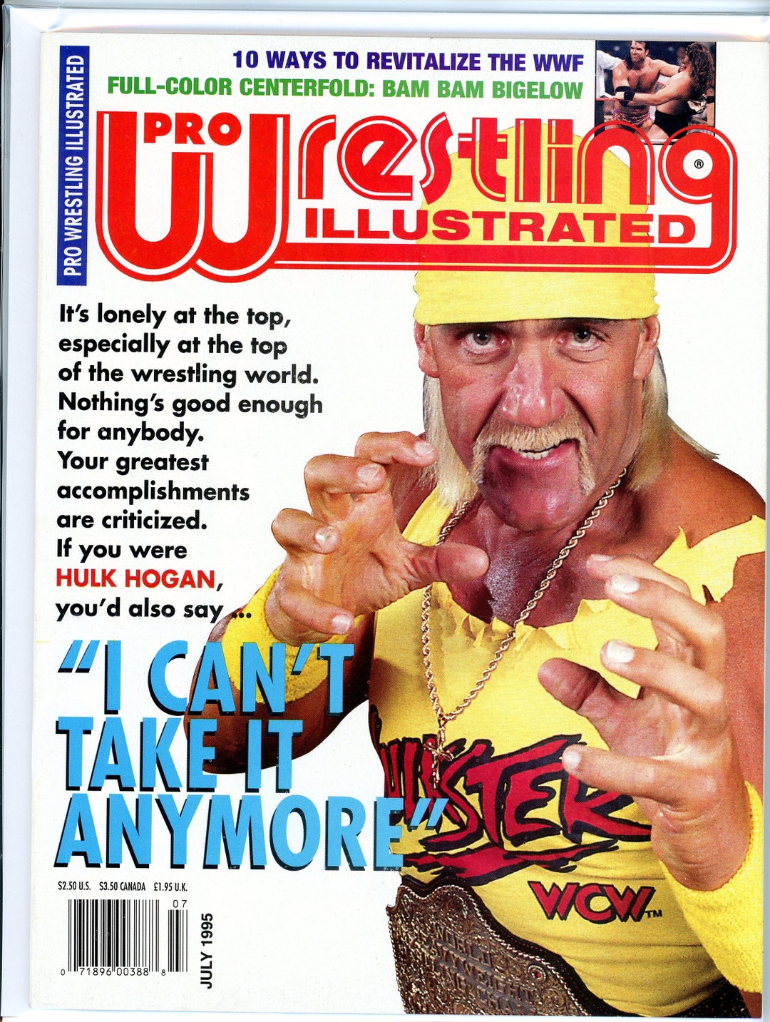 PWI Pro Wrestling Illustrated Magazine july, 1995 Hulk Hogan 1st WCW ...