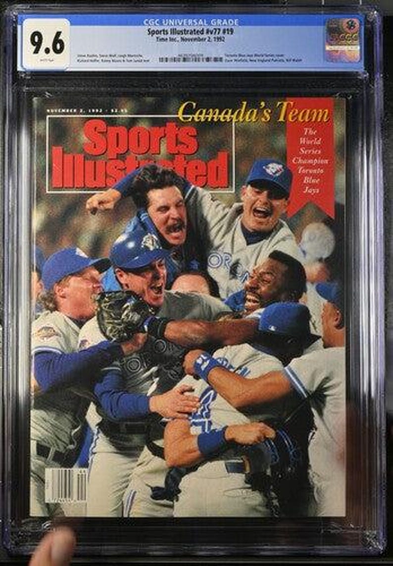 1992 Sports Illustrated Graded Magazine CGC 9.6 Toronto Blue Jays World ...