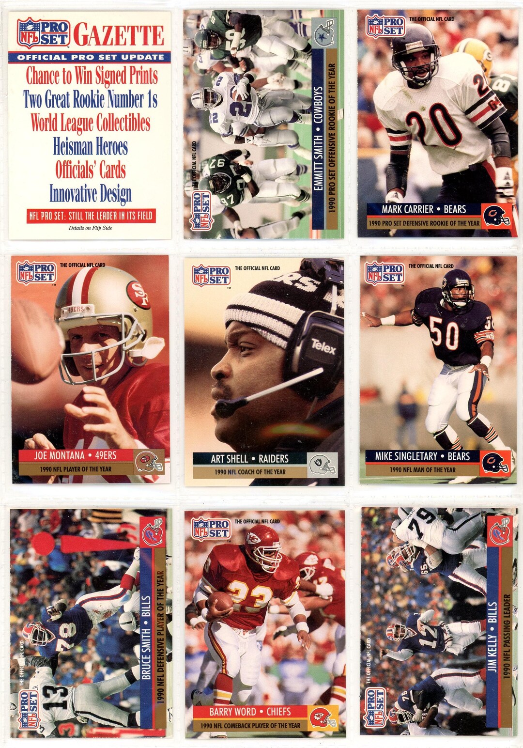 1991 Pro Set NFL Football Card Series 1 Complete Set + WLAF Subset (447 ...