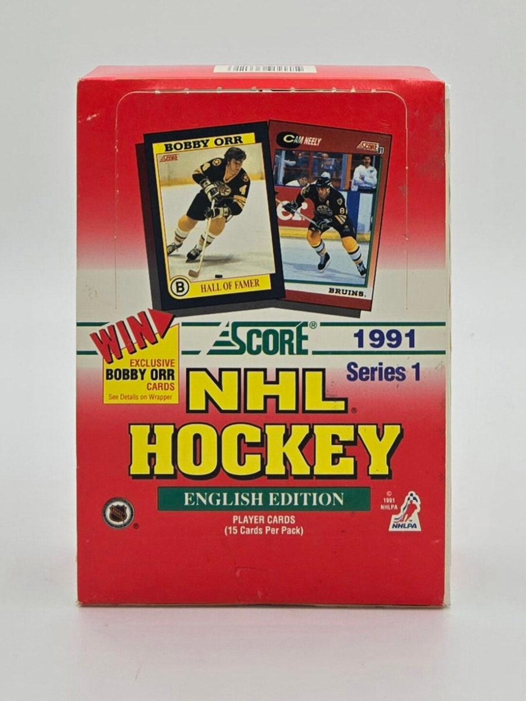 1991 Score Series 1 NHL Hockey Cards Wax Box English Edition 36 Packs Possible Bobby Orr ...