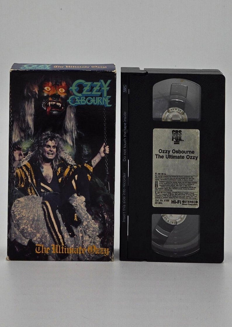1986 Ozzy Osbourne the Ultimate Ozzy VHS Tape - Etsy