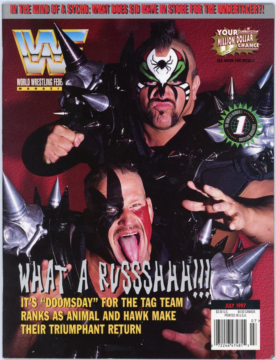 WWF WWE Vintage Wrestling Magazine (july 1997) Legion of Doom Cover - Etsy