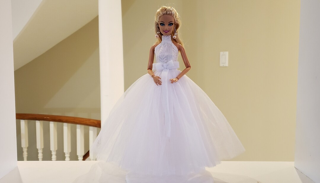 Princess Doll Wedding Dress With Veil - Etsy