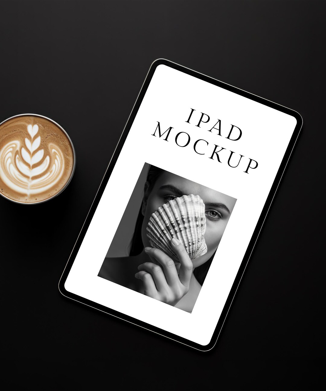 Dark Feminine Aesthetic Tablet Mockup | Minimal and Elegant | Modern ...