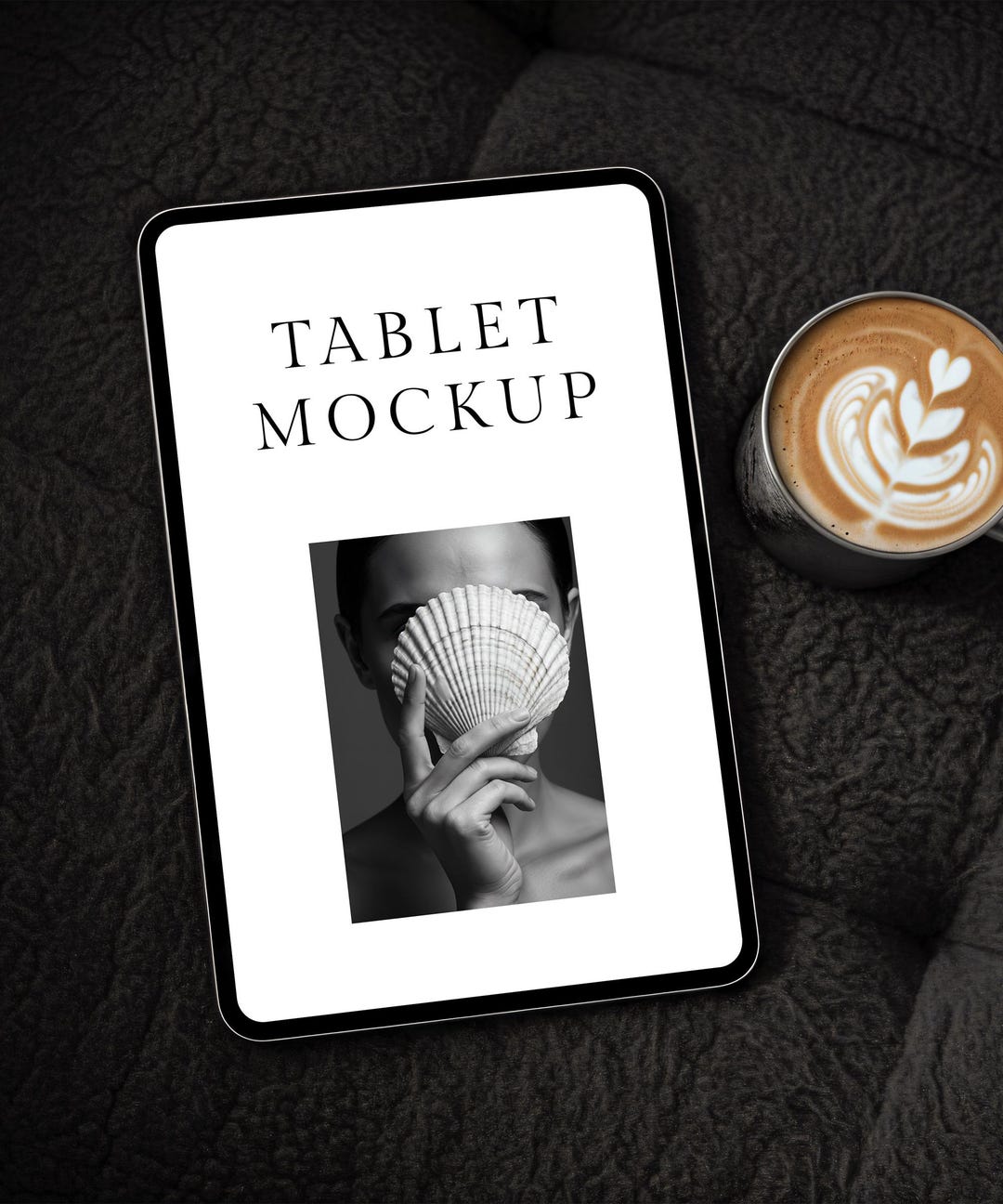 Dark Feminine Aesthetic Tablet Mockup | Minimal and Elegant | Modern ...