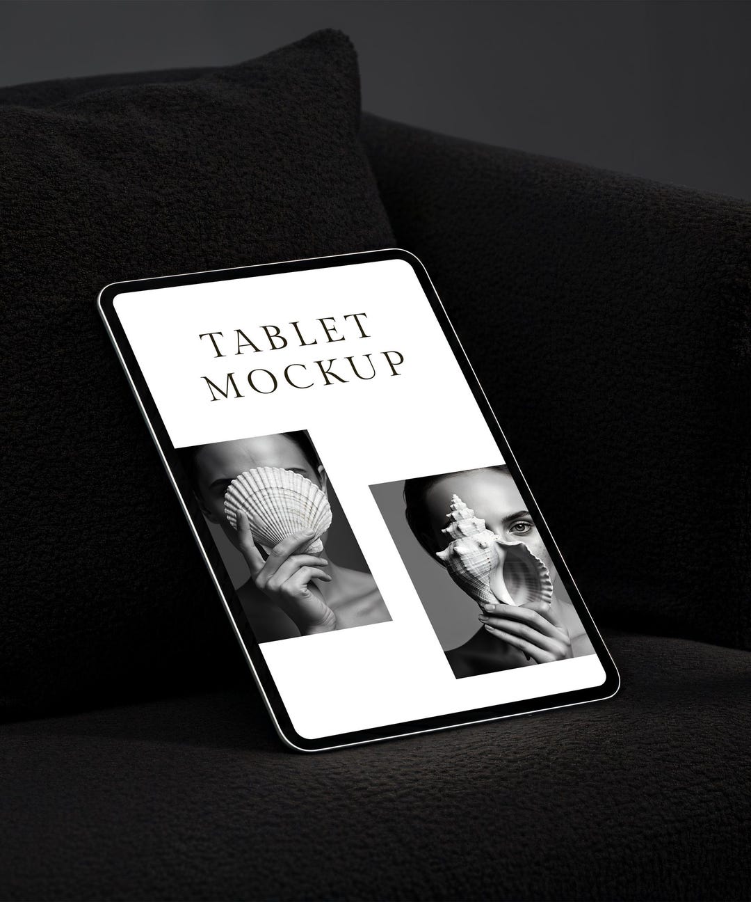 Dark Feminine Aesthetic Tablet Mockup | Minimal and Elegant | Modern ...