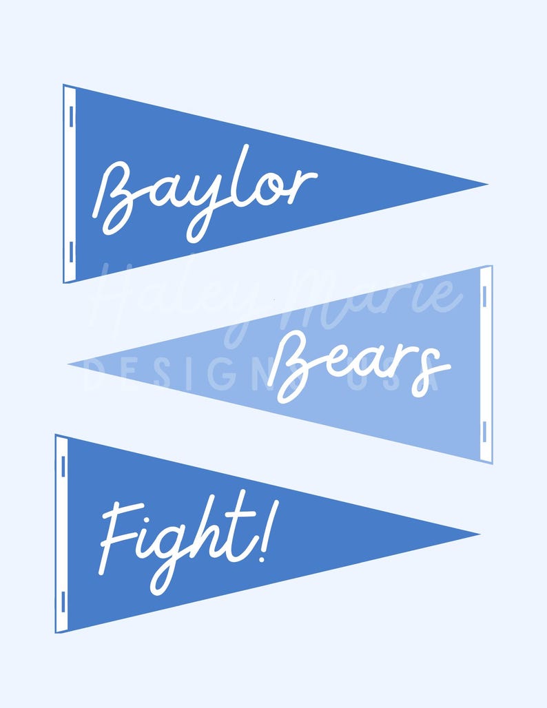 Baylor University Wall Collage Pack of 6, Baylor Digital Prints ...
