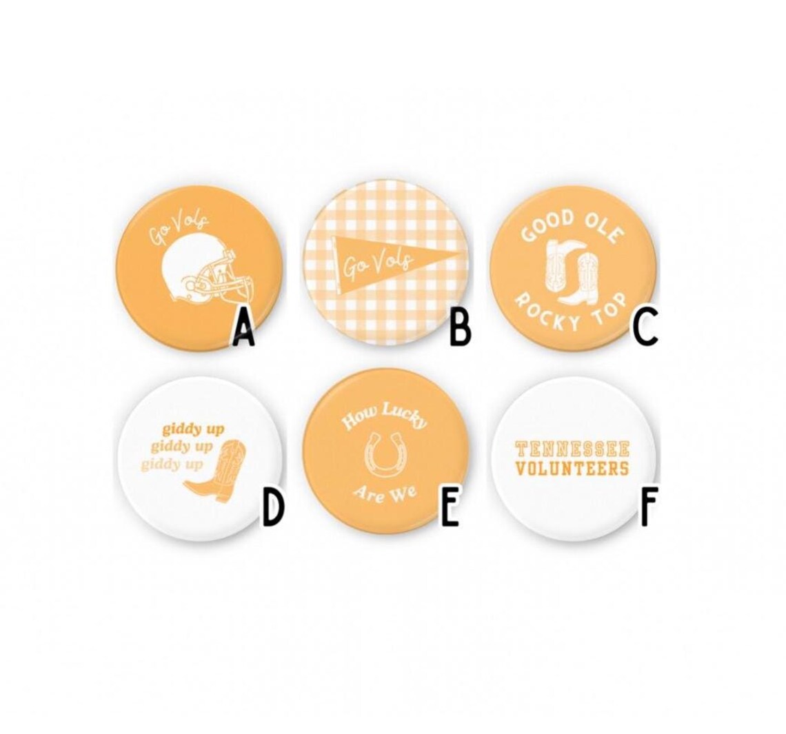 Tennessee Buttons, College Football, Tailgate Buttons, Tennessee ...