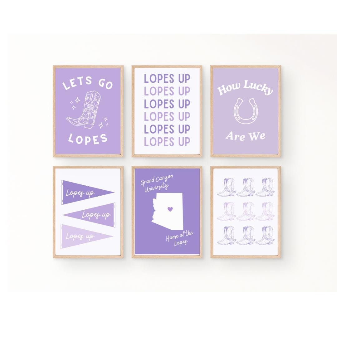 Grand Canyon University Wall Collage Pack of 6, GCU Digital Prints ...