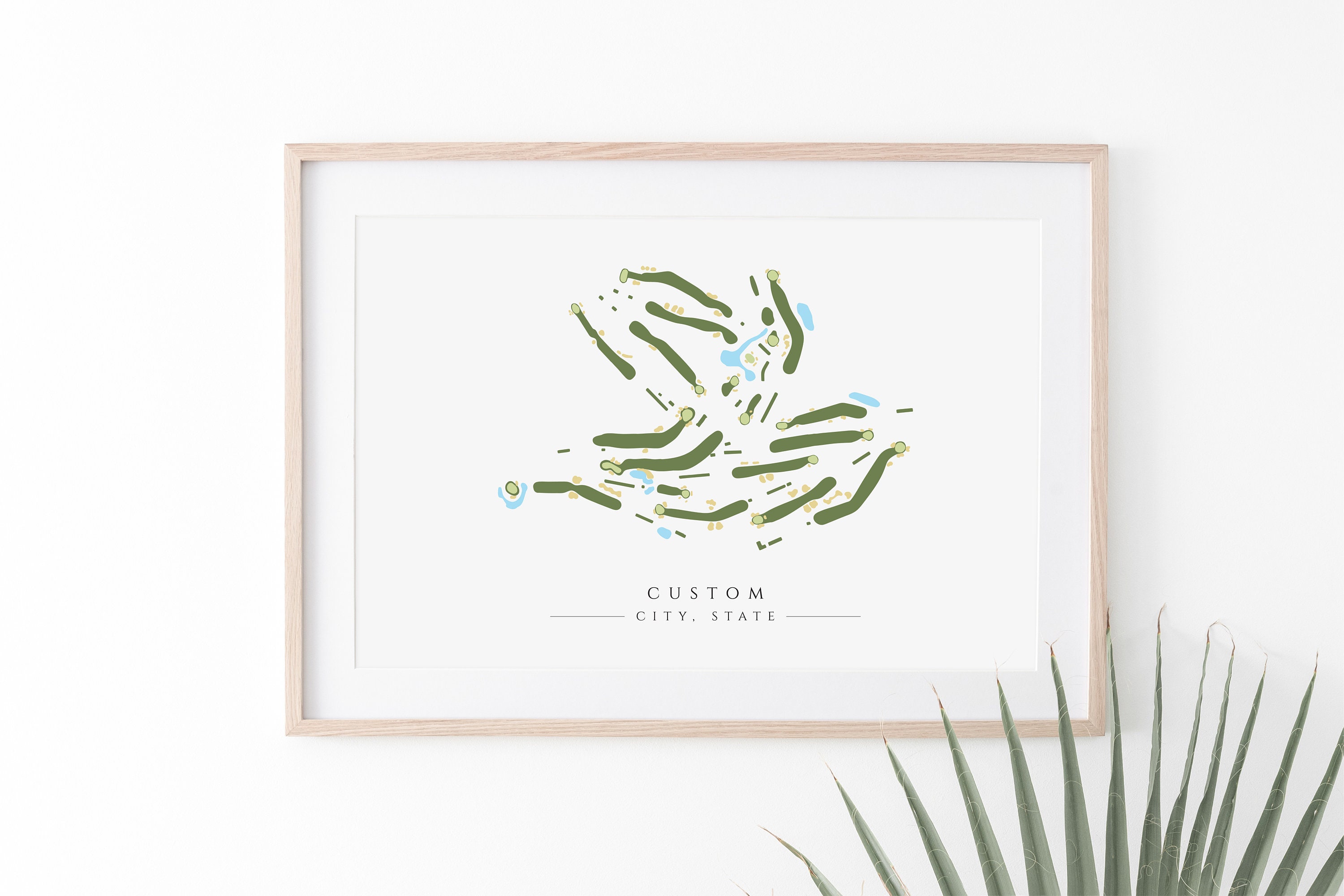 Custom Golf Course Map digital - Etsy