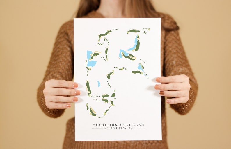 Custom Golf Course Map print - Etsy