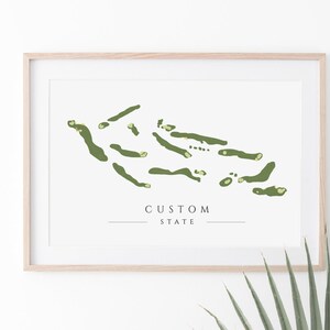 Custom Golf Course Map print | Etsy