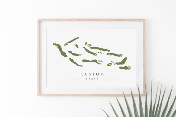 Custom Golf Course Map print | Etsy