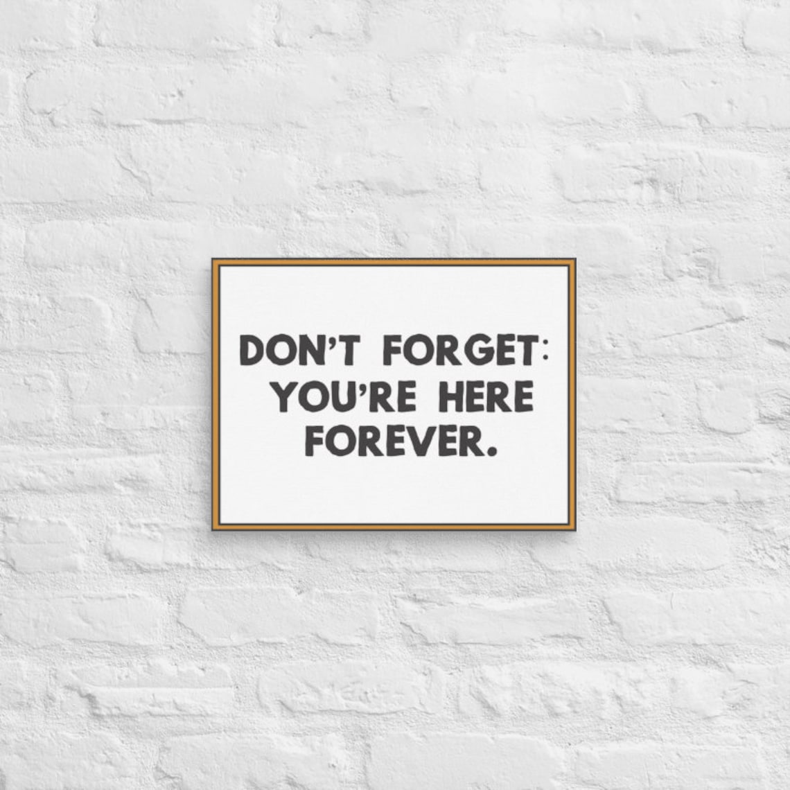 Don't Forget You're Here Forever Simpsons Canvas Wall Art - Etsy
