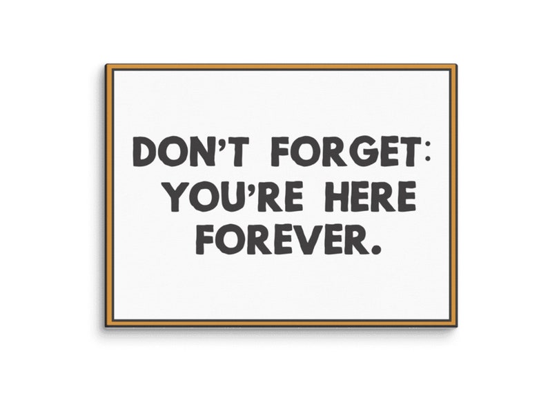 Don't Forget You're Here Forever Simpsons Canvas Wall Art - Etsy