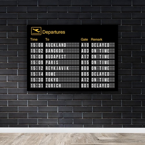 Custom Airport Departures Board Digital Download Wall Art - Etsy