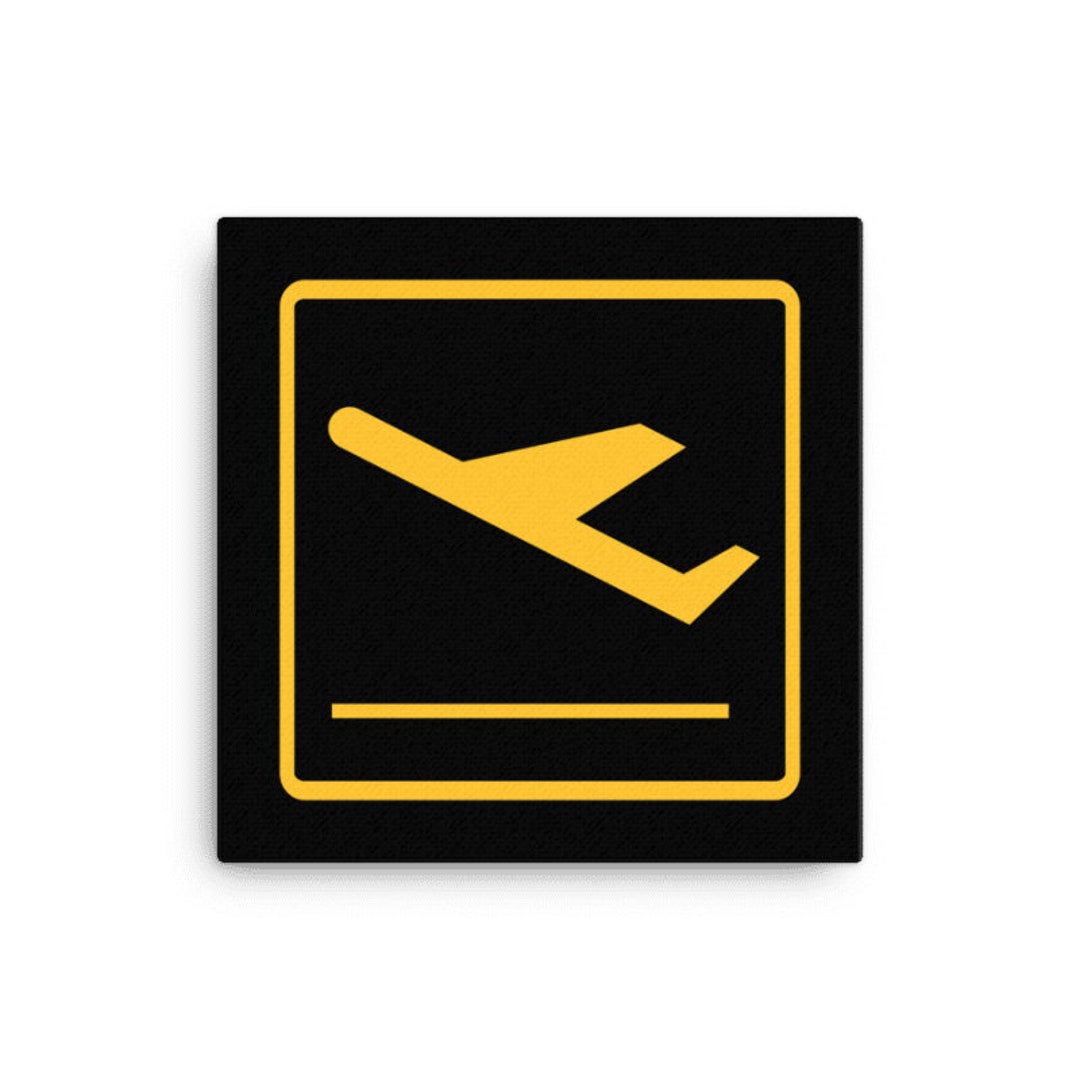 Airport Departures Arrivals Sign Canvas Wall Art - Etsy