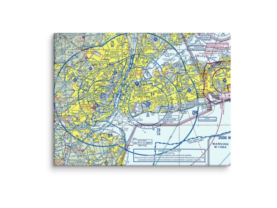 Custom VFR Sectional Chart Airport Canvas Wall Art Personalized ...