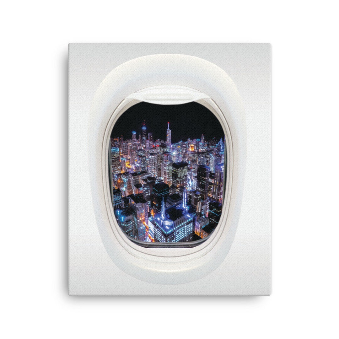 Custom Background Airplane Window Canvas Wall Art - Etsy