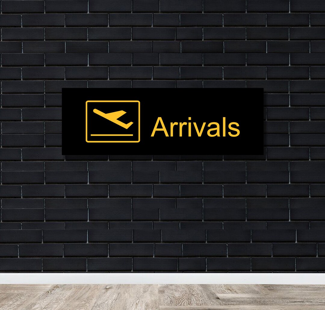 Custom Arrivals Departures Airport Sign Canvas Wall Art - Etsy