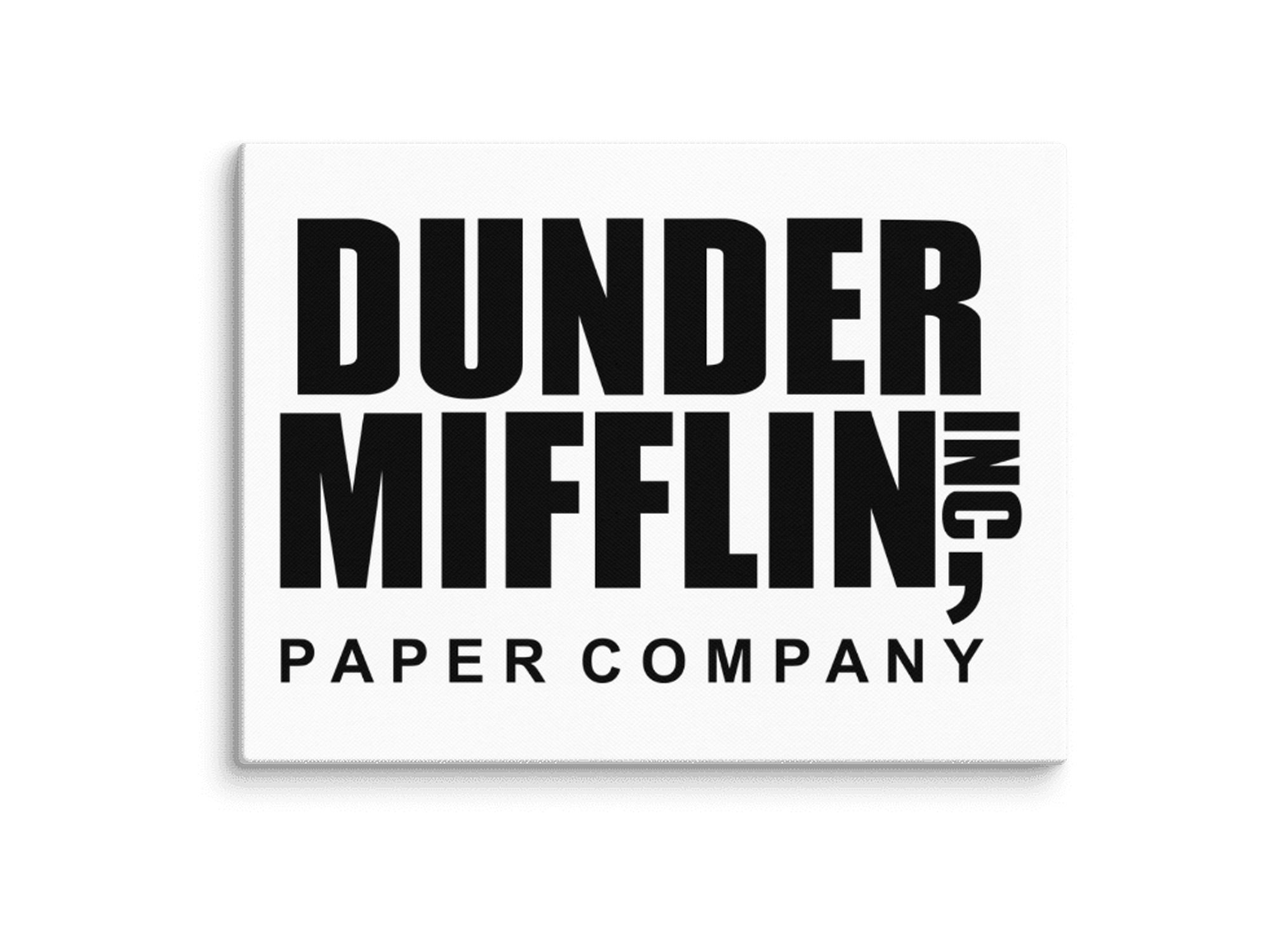 The Office Dunder Mifflin Logo Canvas Wall Art Tv Show - Etsy
