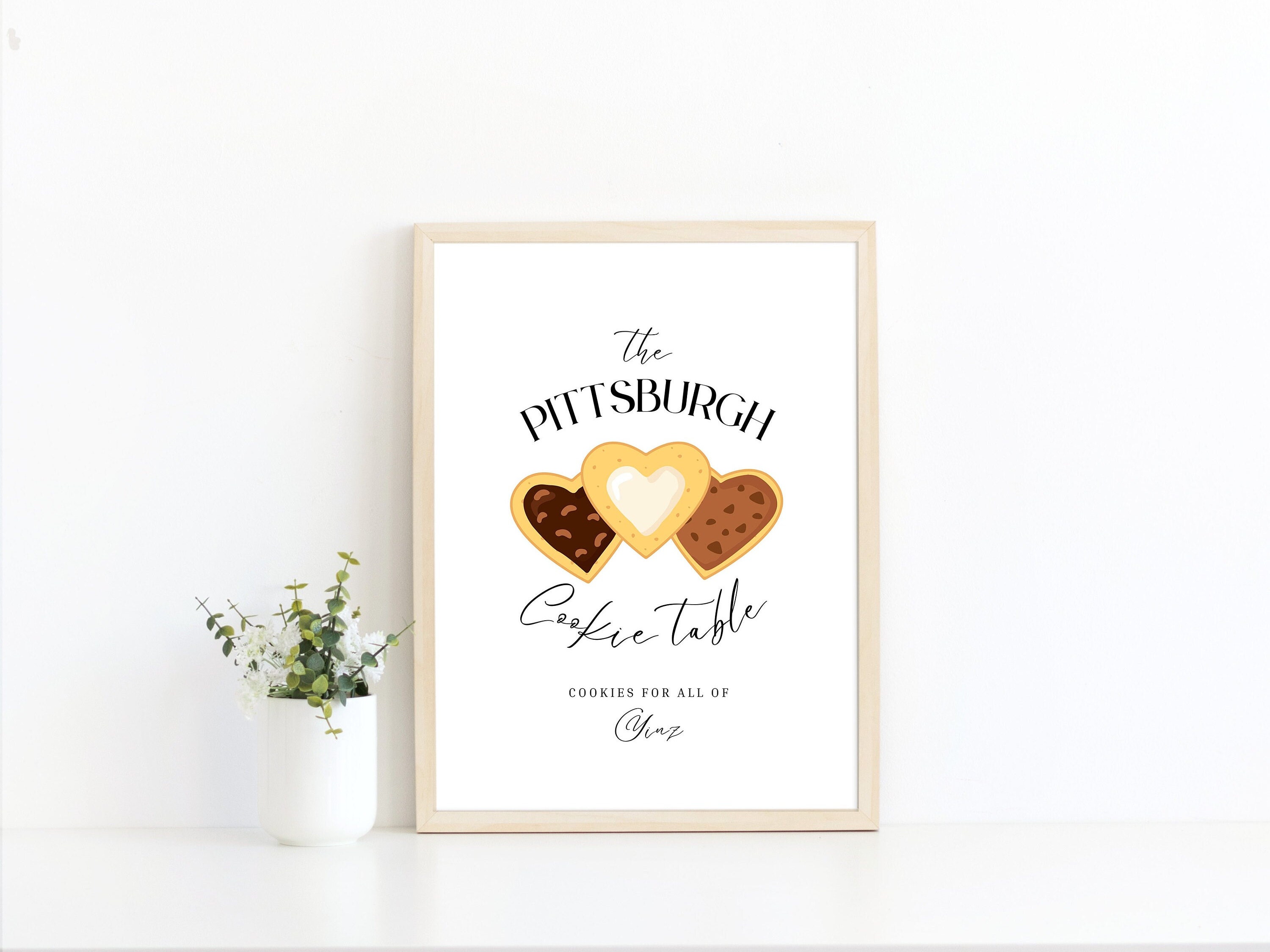 Pittsburgh Cookie Table Printable Sign 4x6, 5x7, 8x10, Cookies for All ...