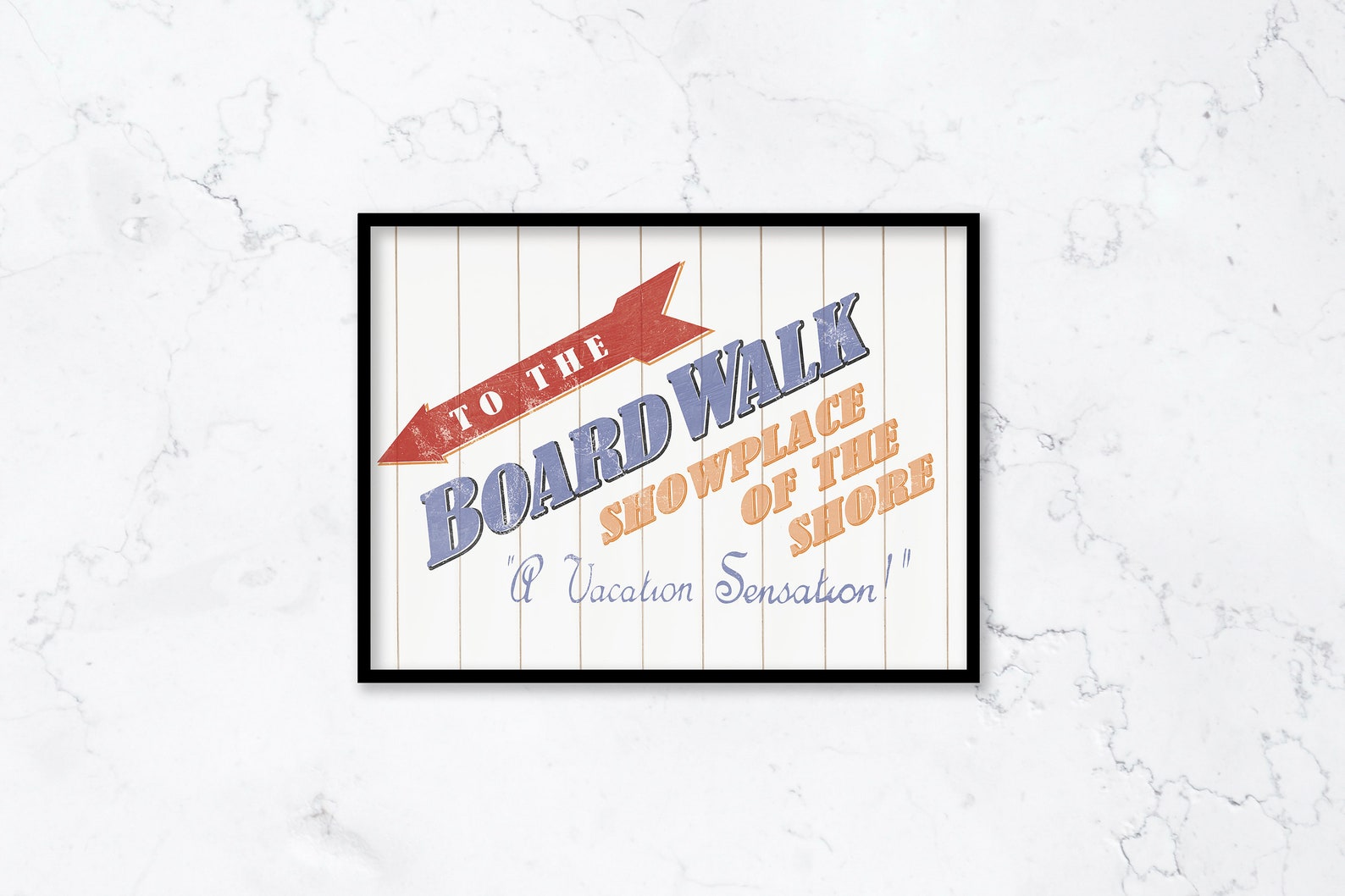 Boardwalk Art, Boardwalk Wall Art Print (original Colors), Boardwalk ...