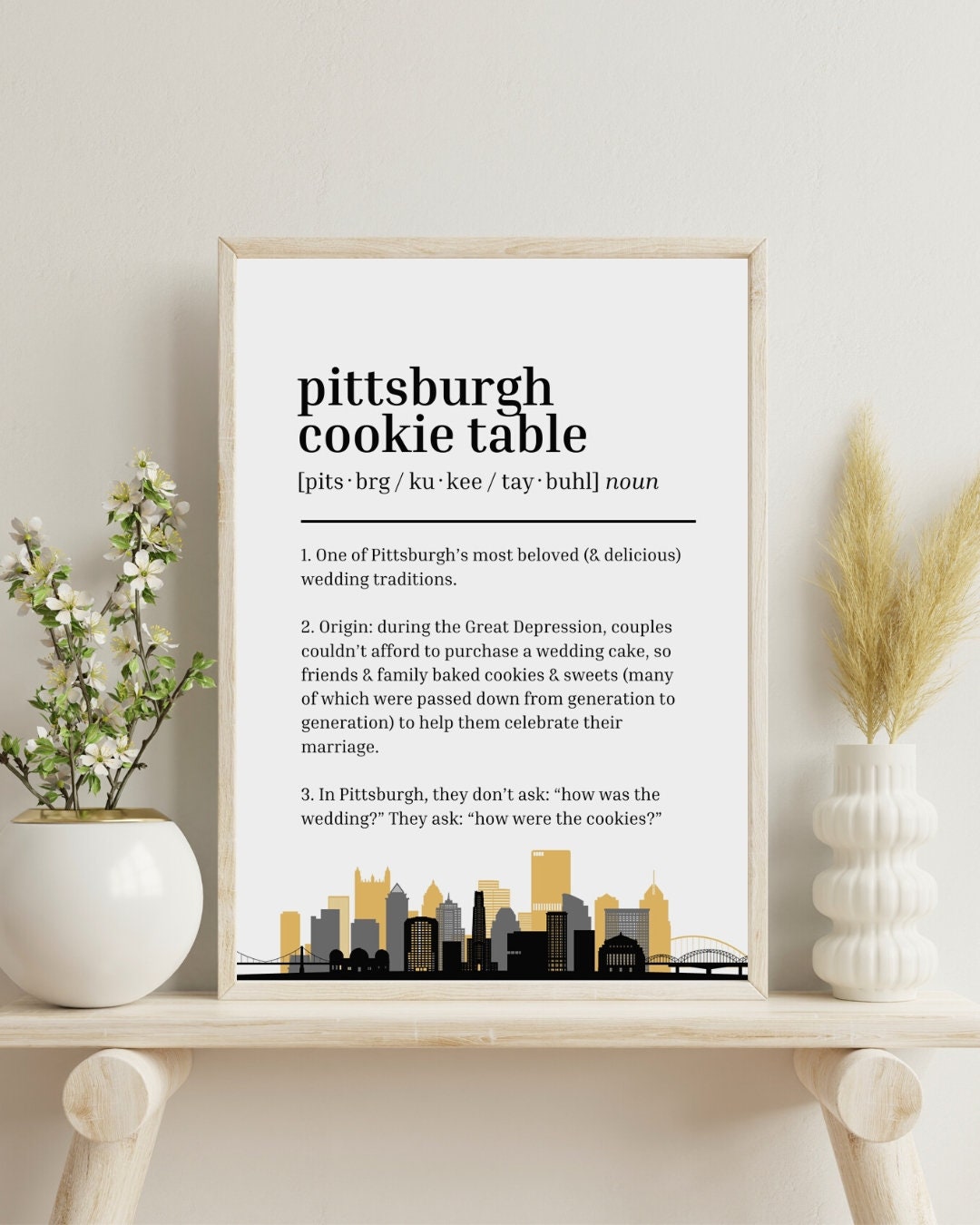 History of the Pittsburgh Cookie Table Printable Sign 8x10, 8.5x11 ...