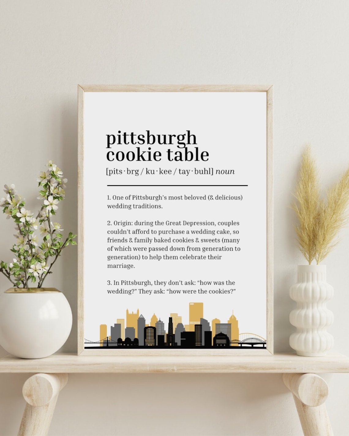 History of the Pittsburgh Cookie Table Printable Sign 8x10, 8.5x11 ...