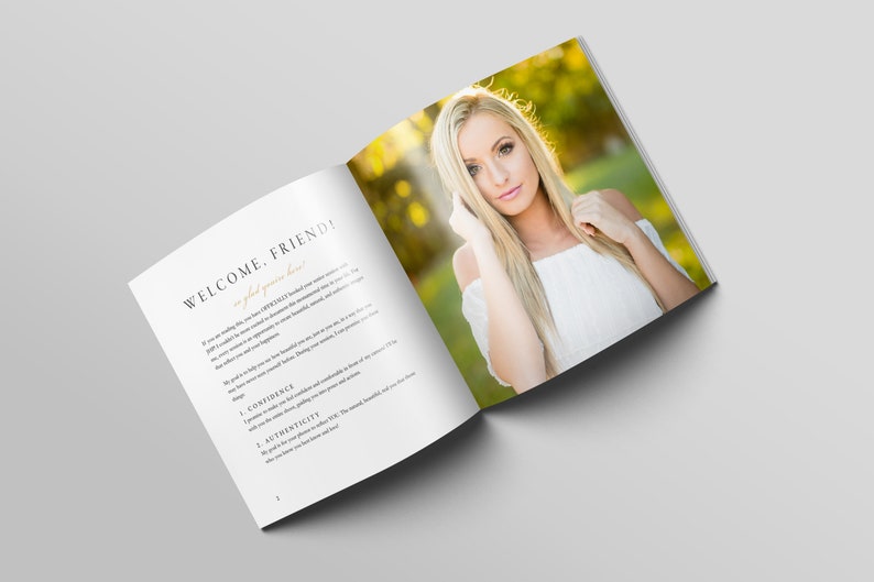 Personalizable Custom Senior Experience & Style Guide Adobe Indesign ...