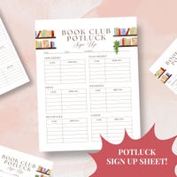 Book Club Planner Template Printable Book Club Tracker Template ...