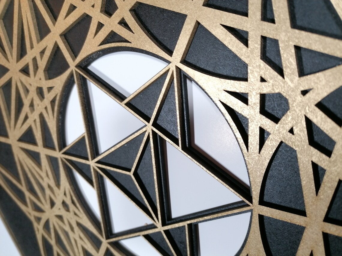 Merkaba Metatrons Würfel Wanddeko Wand Mandala Holz - Etsy