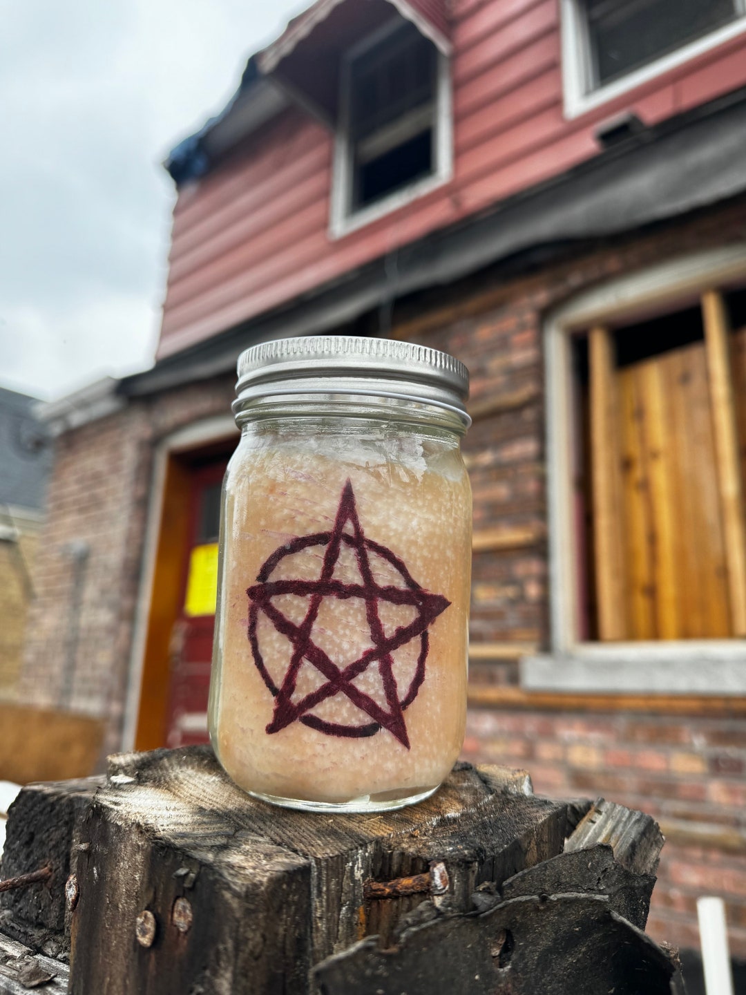 Tattoo Art on Skin Wet Specimen Star Pentagram Satanic Witchcraft Dark ...