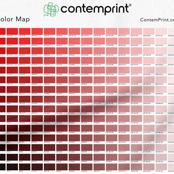 Rgb Color Chart - Etsy