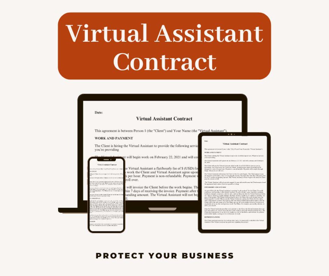 Virtual Assistant Contract Agreement | Freelancers Legal Document ...