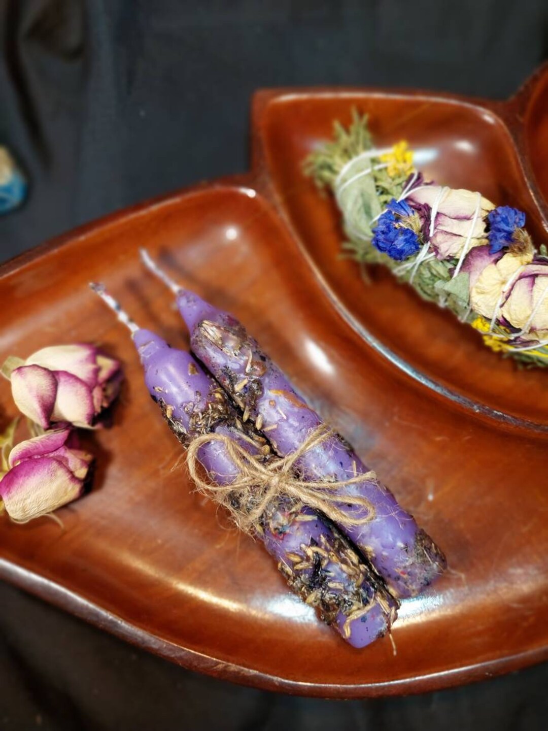 Purple Ritual Chime Candles, Dressed Chime Spell Candles, Spell Candles ...