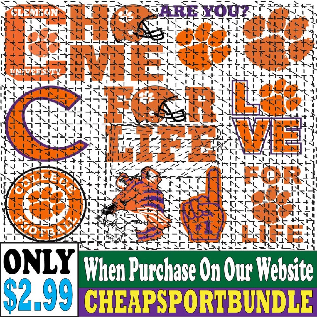 Clemson Tigers Football Svg Bundle N C A A Svg Sport Svg Etsy