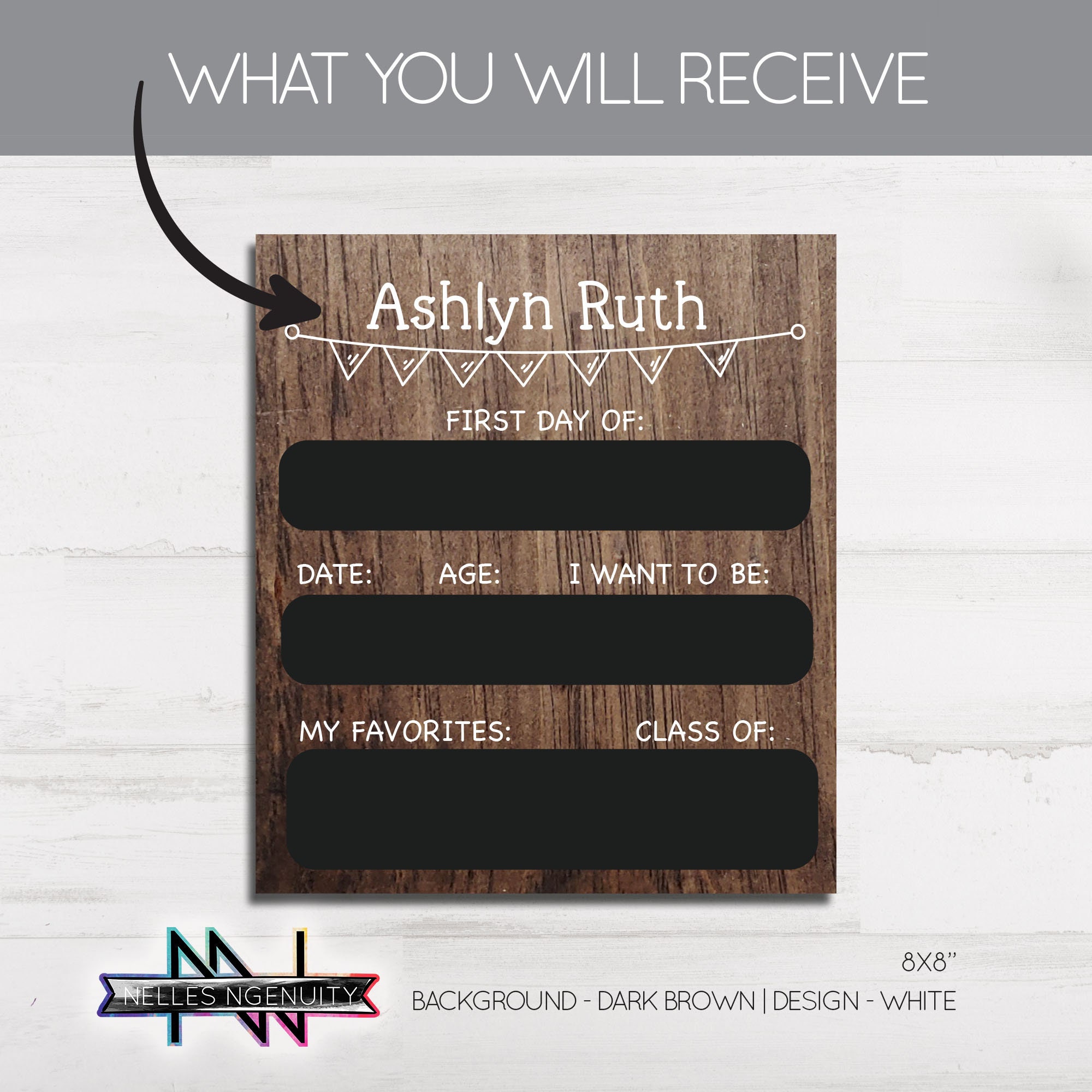 Chalkboard School Sign Reusable School Sign Personalized First Day of ...